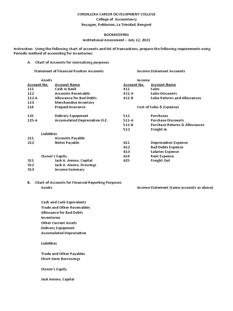 NC III Bookkeeping Assessment Guide | PDF | Debits And Credits | Expense