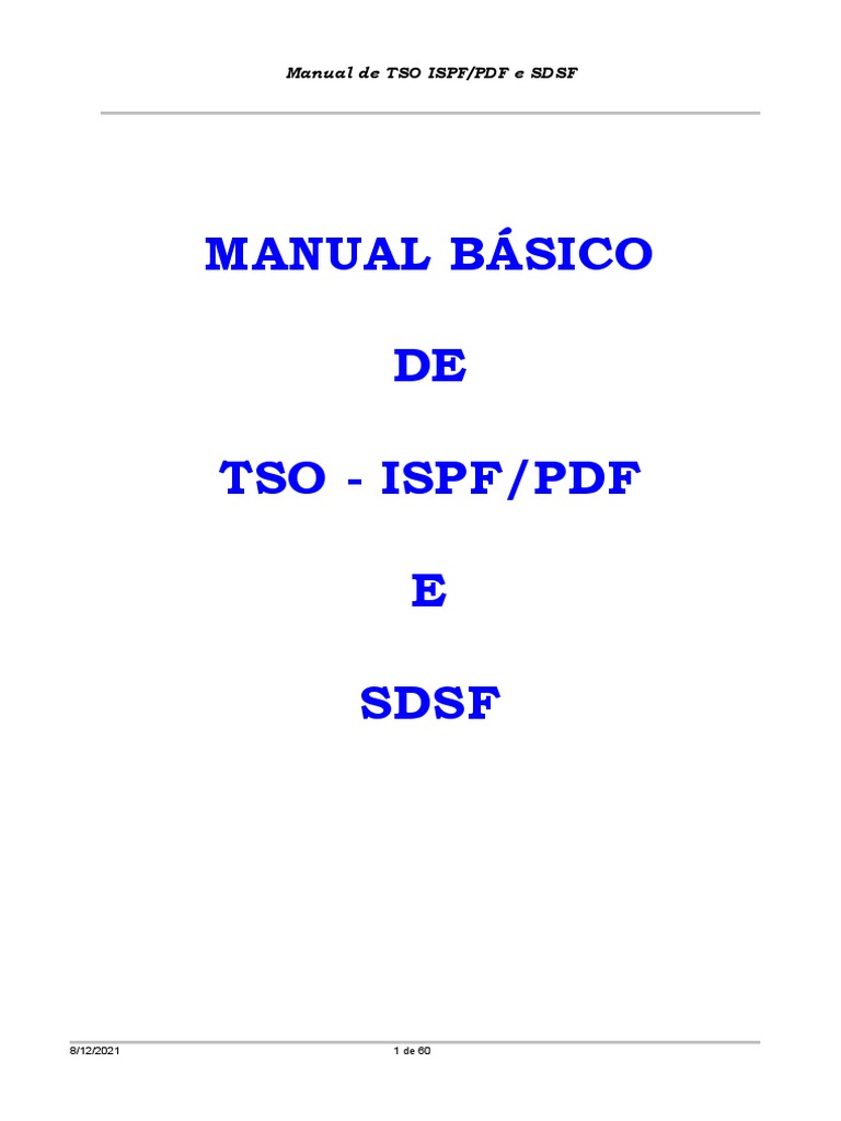 Manual Básico de TSO e ISPF | PDF | Caixa alta e caixa baixa | Informática