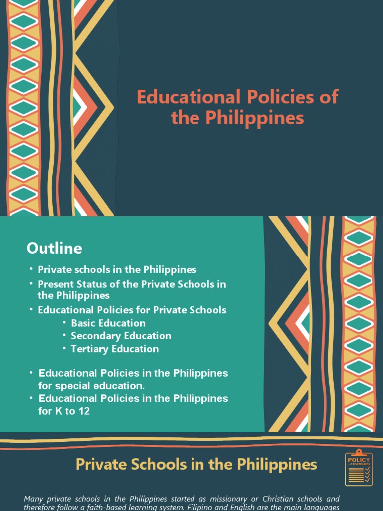 Educational Policies of The Philippines | PDF | Curriculum | Schools