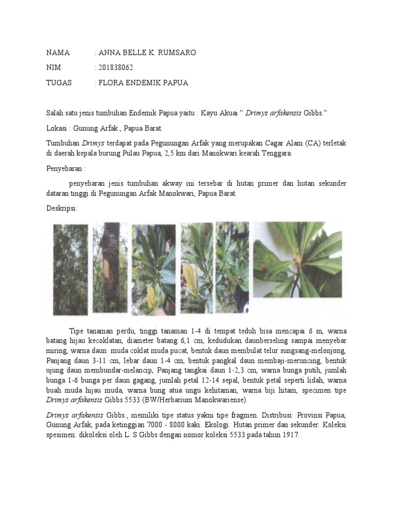 Flora Endemik Papua | PDF