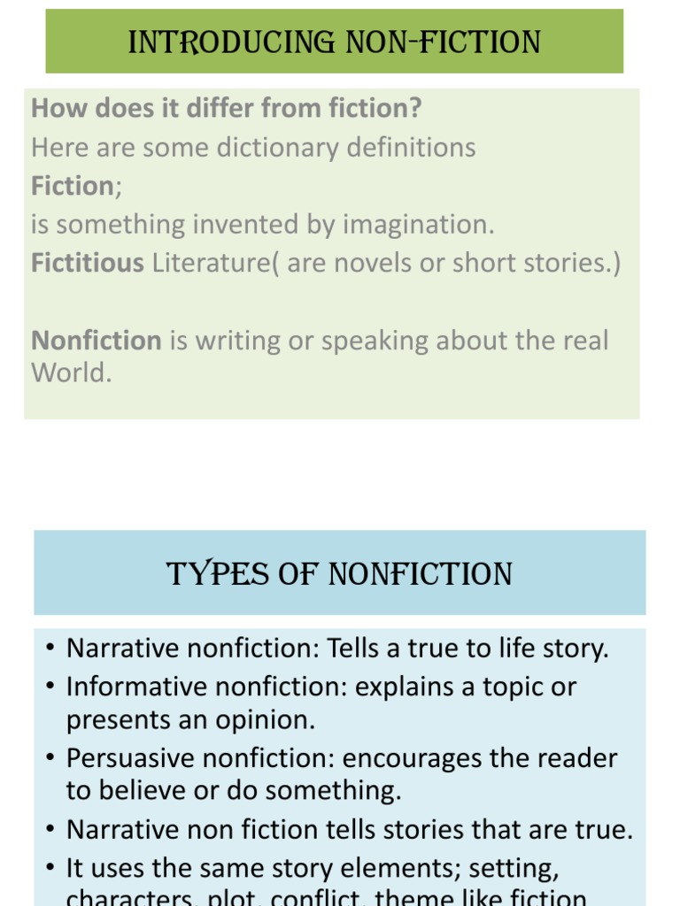 Understanding Non-Fiction Basics | PDF | Narration | Creative Nonfiction