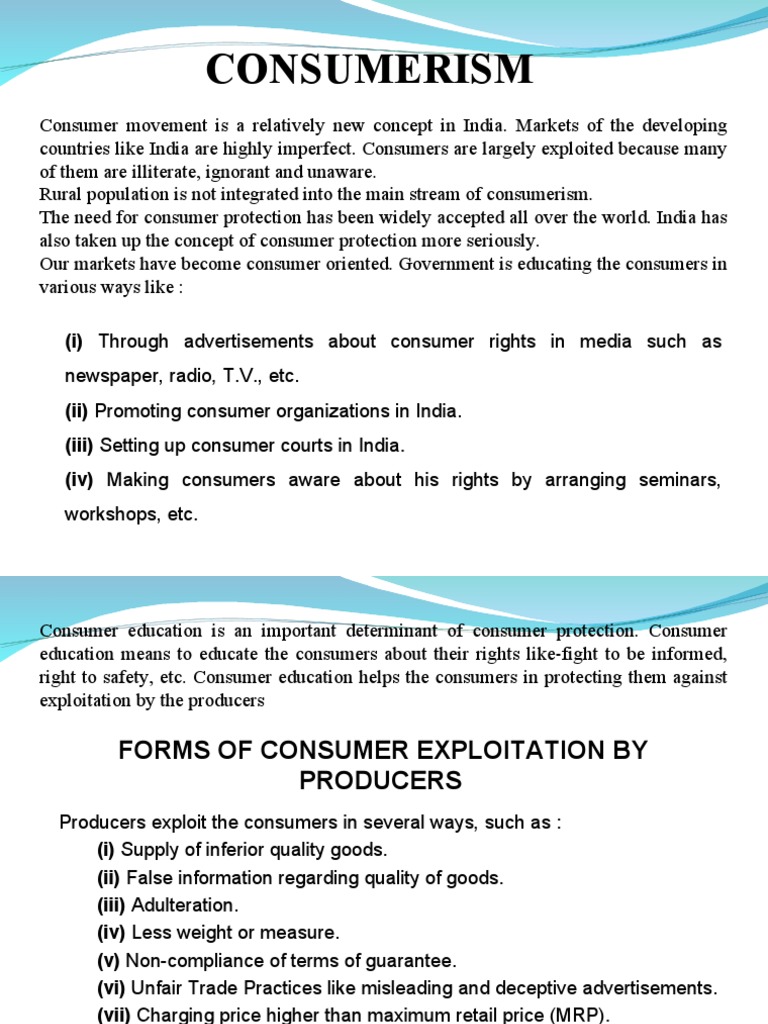 Consumerism: (I) Through Advertisements About Consumer Rights in Media ...
