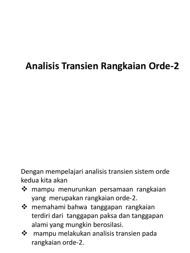 Analisis Transien Rangkaian Orde-2 | PDF