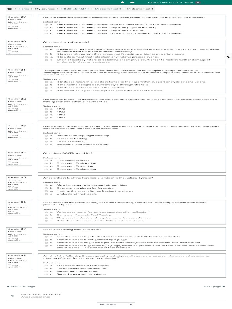 Forensic Evidence Collection Procedures | PDF | Computer Forensics ...