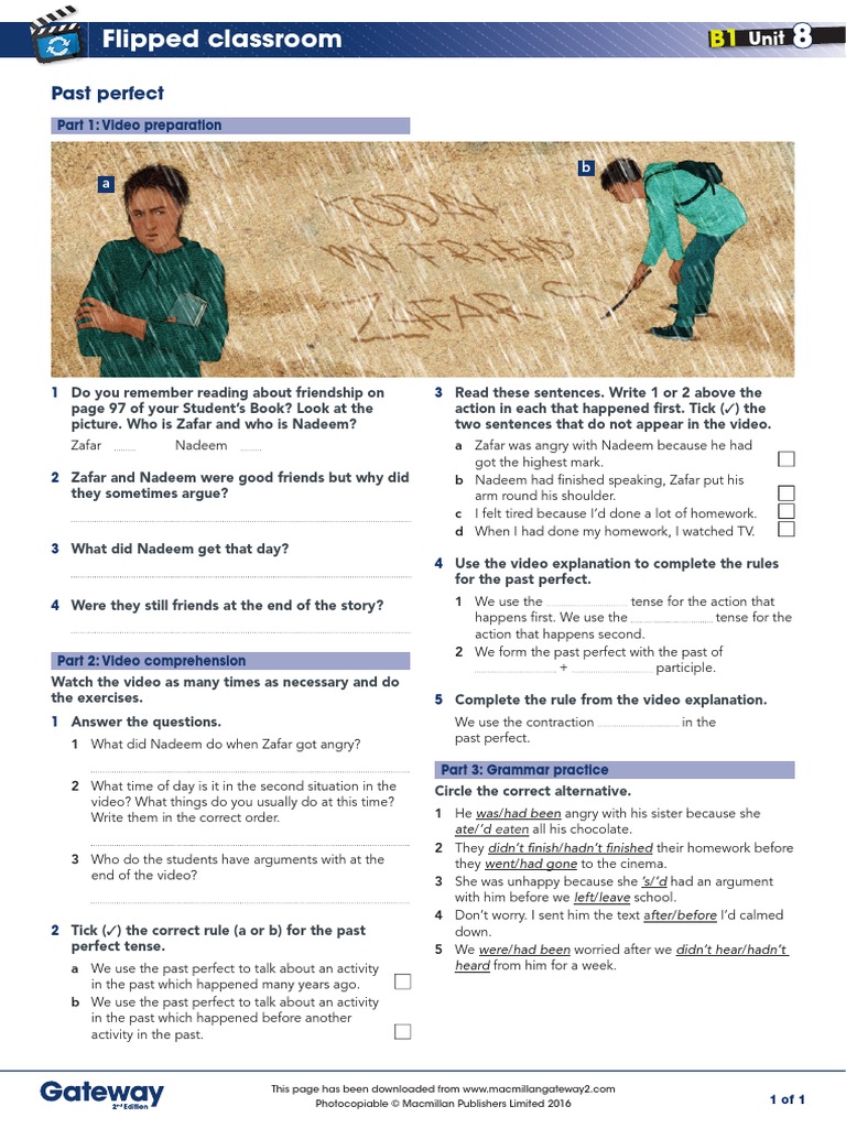 B1 UNIT 8 Flipped Classroom Video Worksheets | PDF | Language Mechanics ...