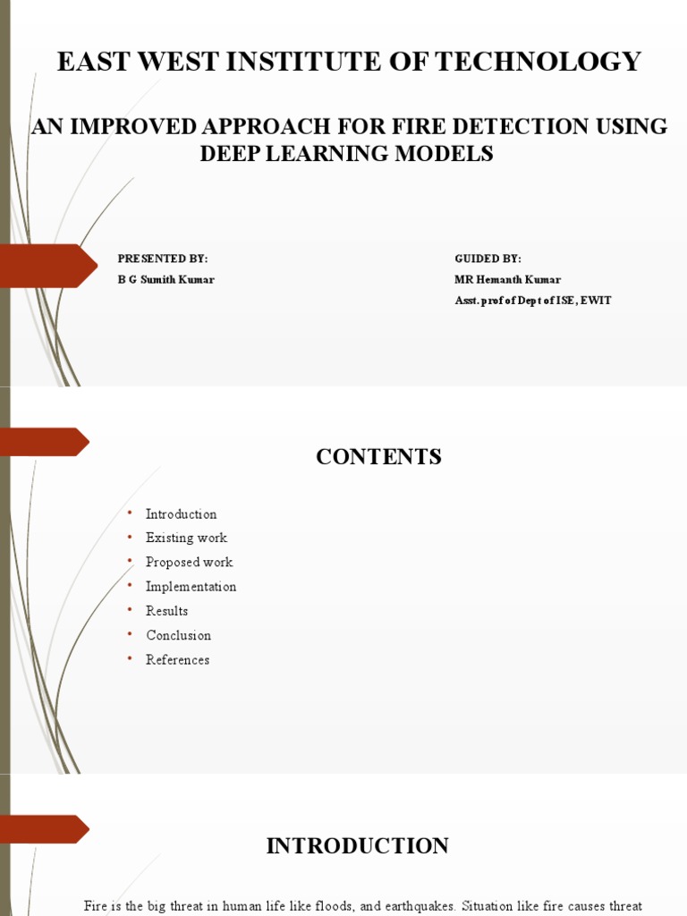 East West Institute of Technology: An Improved Approach For Fire ...