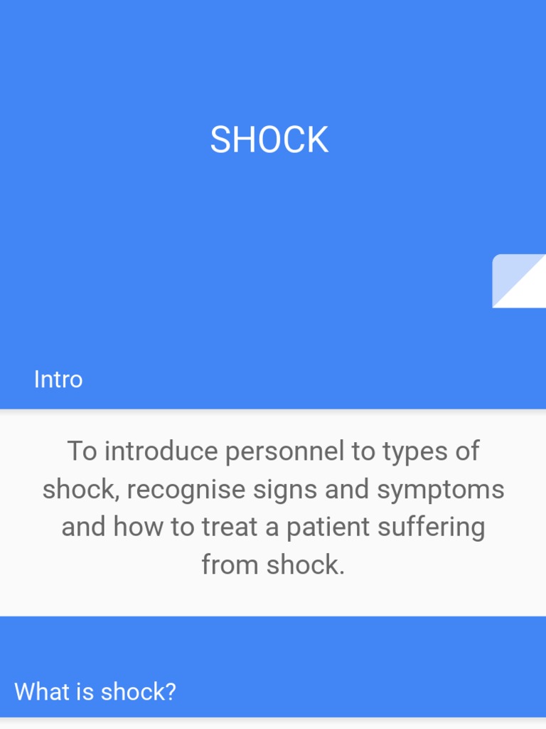 Shock Presentation | PDF | Shock (Circulatory) | Human Diseases And ...
