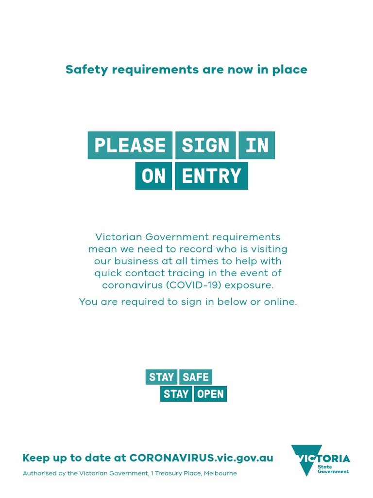 Entry Poster Please Sign in On Entry | PDF