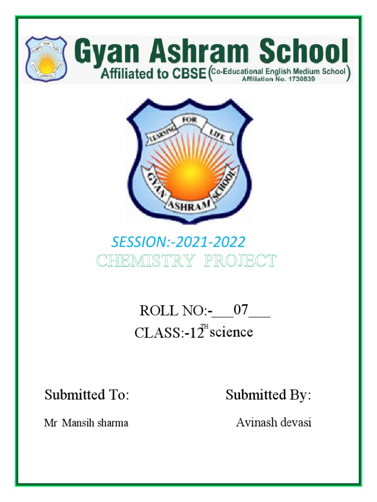 12th Chemistry Project PDF File by M | PDF | Rayon | Cellulose