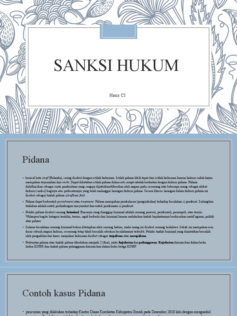 Sanksi Hukum | PDF