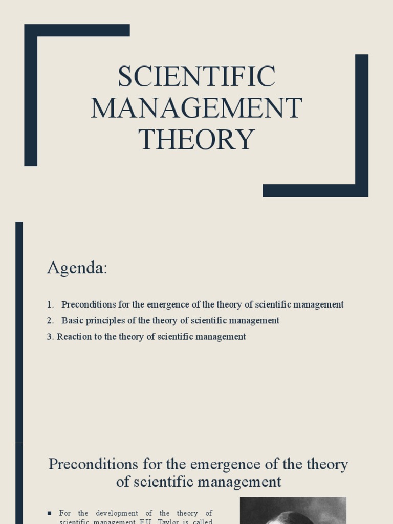 Scientific Management Theory | PDF | Economies | Cognition
