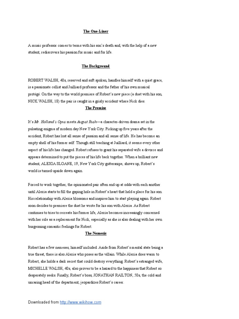 Screenplay Script Outline Template MS Word | PDF