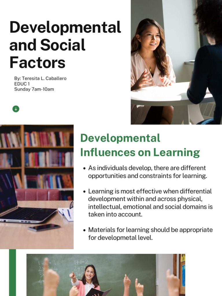 Social Factors Influencing Learning | PDF | Learning | Developmental ...