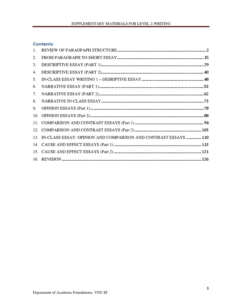 Writing-Level-2 FINAL | Download Free PDF | Essays | Language Mechanics