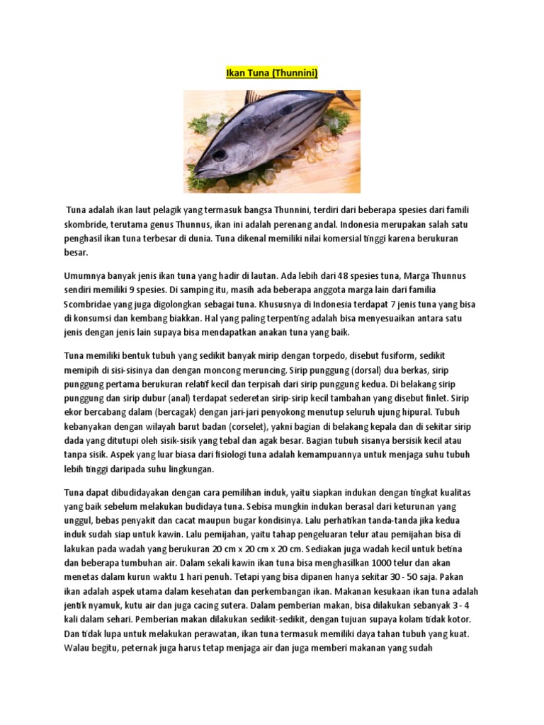 Presentasi Ikan Tuna | PDF