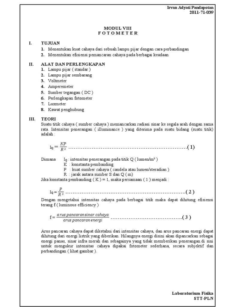 Modul 8 Fotometer | PDF