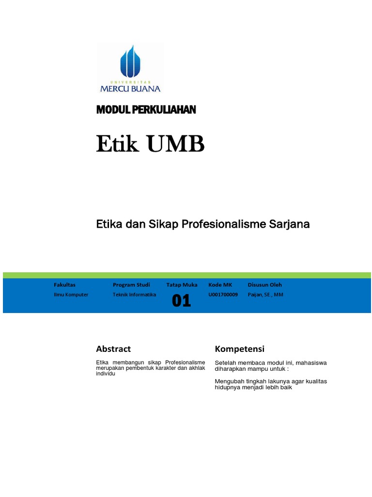 01 - Etik Umb | PDF