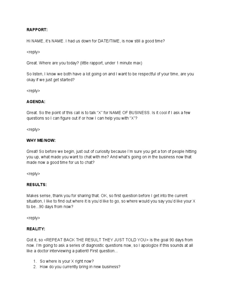 The Ultimate Closing Script Updated | Download Free PDF | Marketing ...