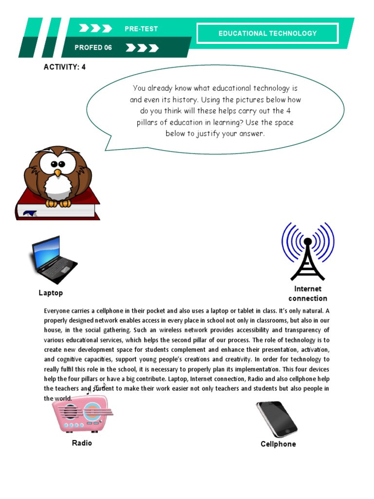 Profed06-Pretest-Chapter 4 Answer | PDF | Computers