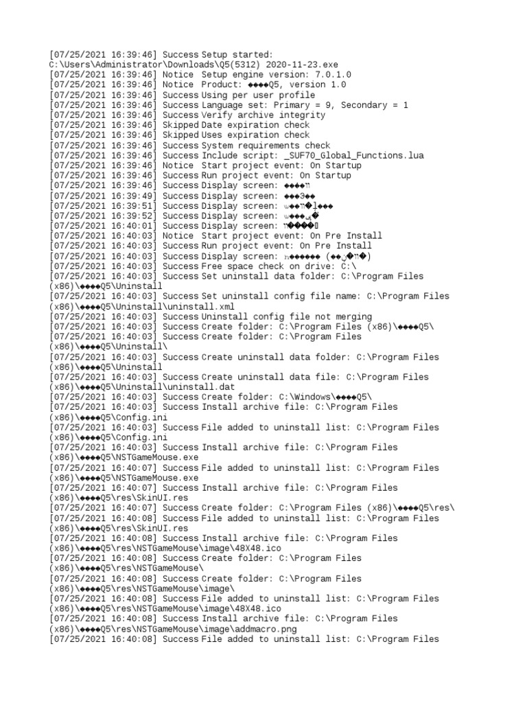 òñÉßQ5 Setup Log | PDF | Computer Science | Information Technology ...