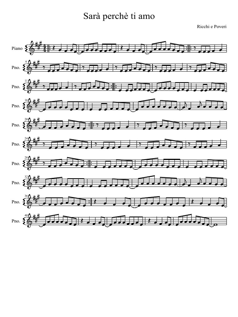 Sara Perche Ti Amo | PDF