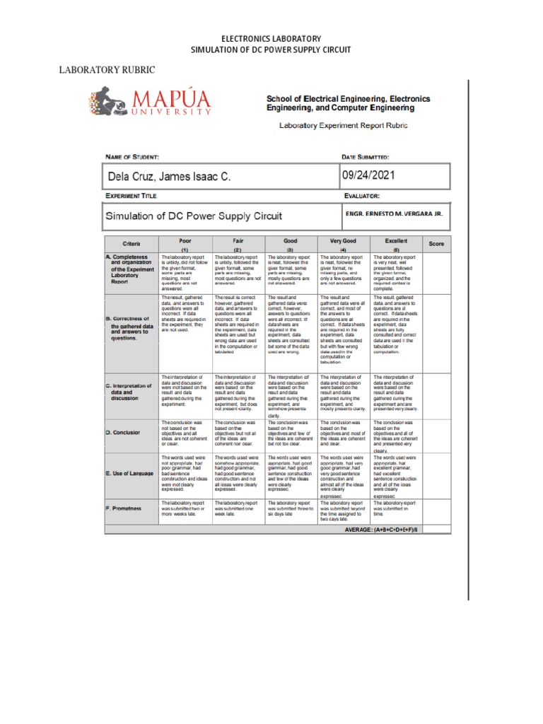 ECE20L-2 E05-ACT-5 DelaCruz James | PDF | Rectifier | Power Supply