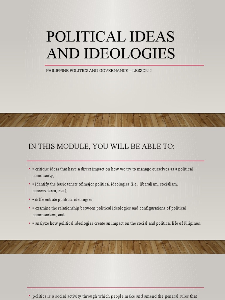 Political Ideas and Ideologies - Lesson 2 | PDF | Ideologies | Conservatism
