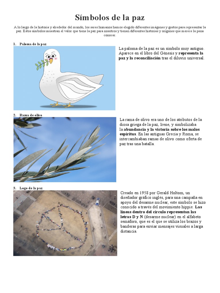 Símbolos de la Paz y su Significado | PDF | Paz