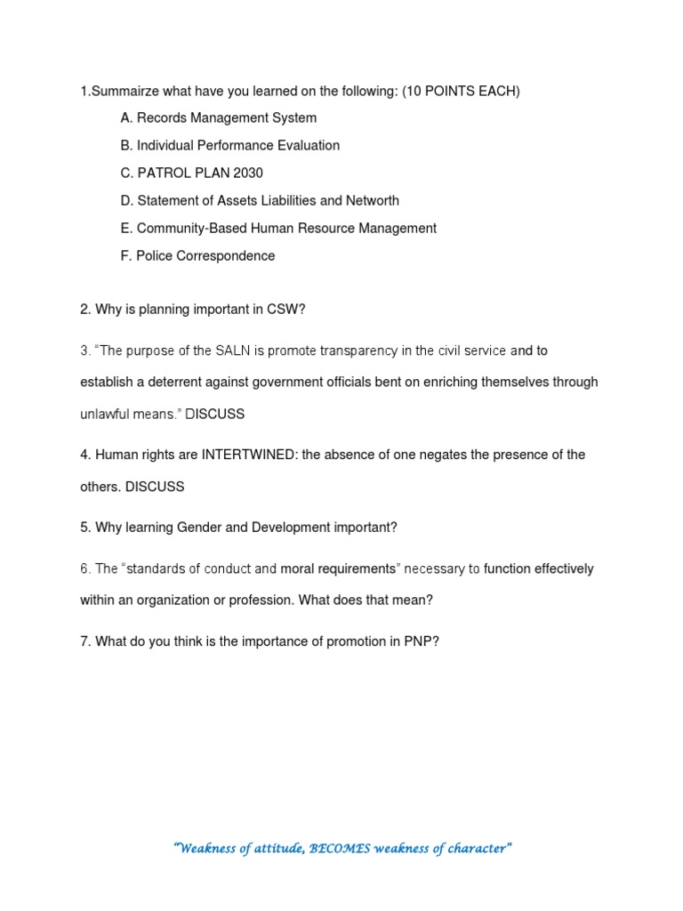 Essay Exam Compre HRMSC | PDF | Career & Growth | Business