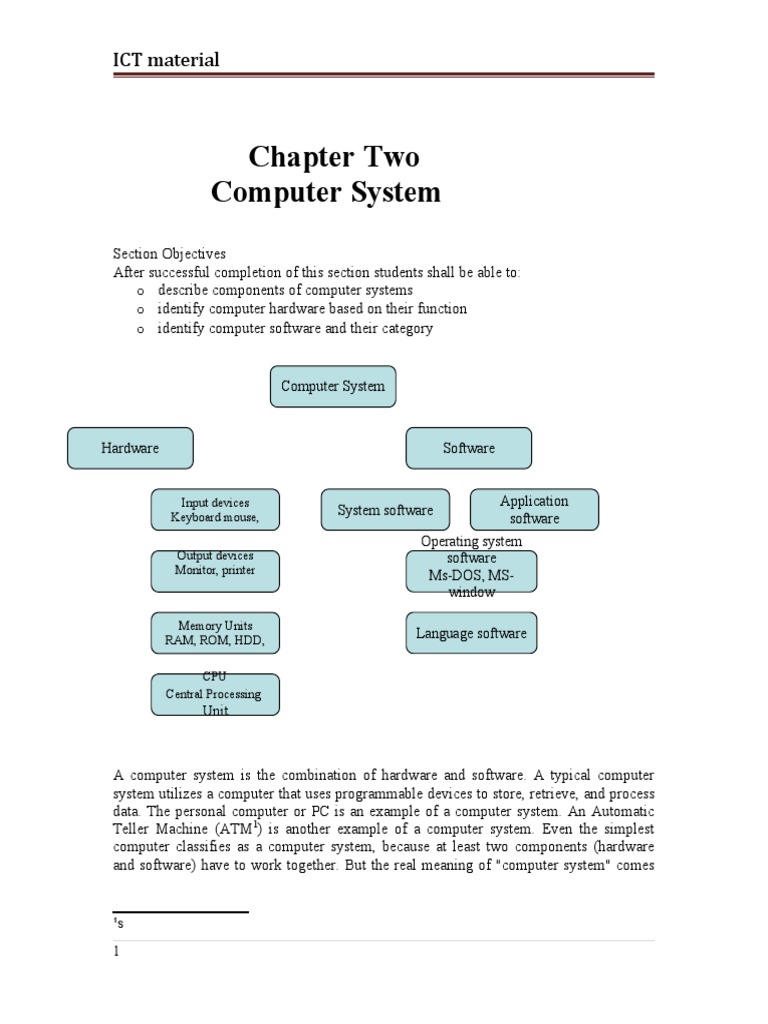 Chapter 2 - Computer System | PDF | Computer Data Storage | Read Only Memory