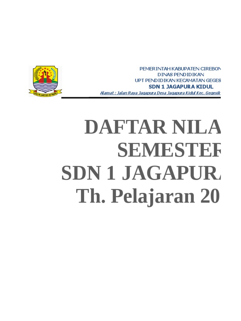 Daftar Nilai UTS 2017-2018 | PDF