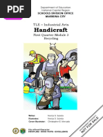 TLE 7 8 Handicraft MAKING Module 1 To 3 | PDF | Embroidery | Yarn