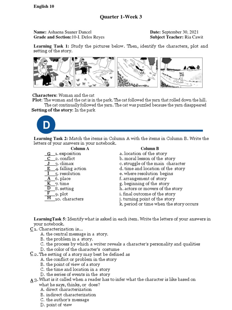 English 10 - Quarter 1 - Week 3 | PDF | Plot (Narrative) | Narration
