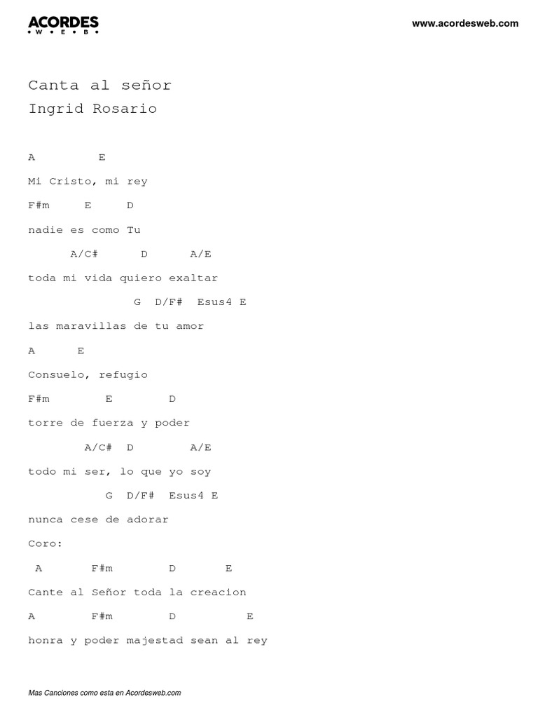 Canta Al Señor | PDF