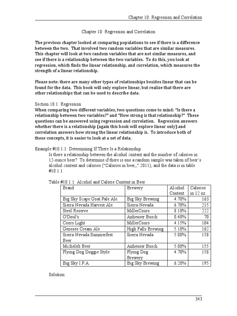 Regression And Correlation Pdf Errors And Residuals Regression Analysis 3750