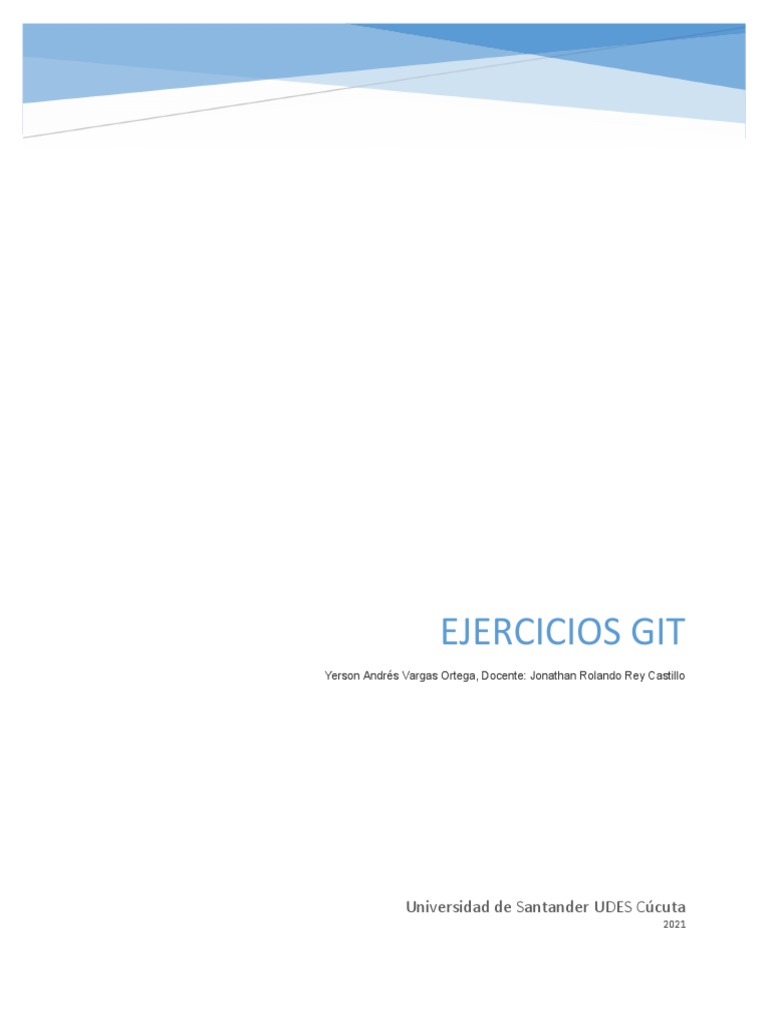 Ejercicios Prácticos de Git en UDES | PDF | Ingeniería de software | Software