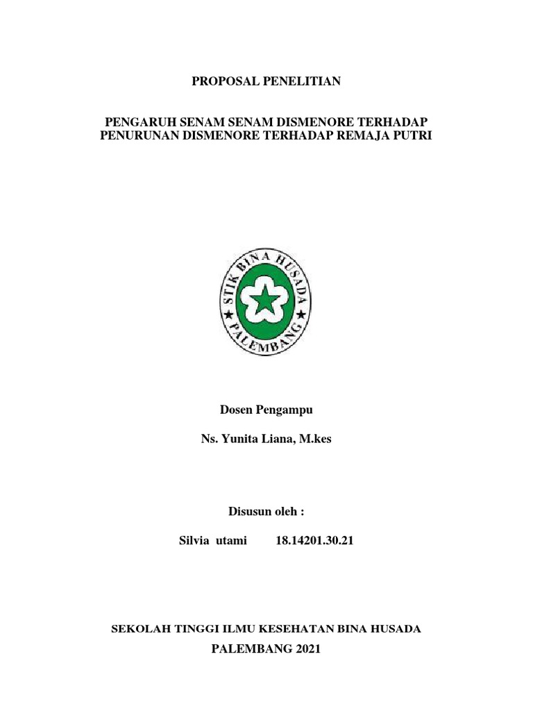 Proposal Silvia Utami | PDF