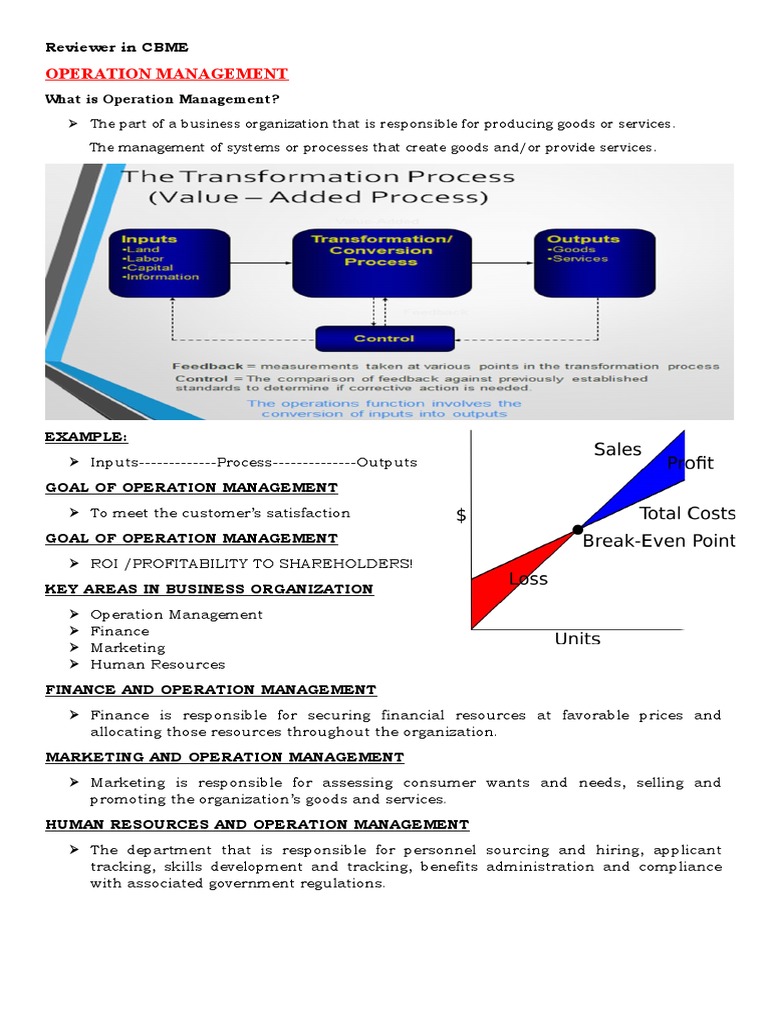 Operation Management: Reviewer in CBME | PDF | Forecasting | Inventory