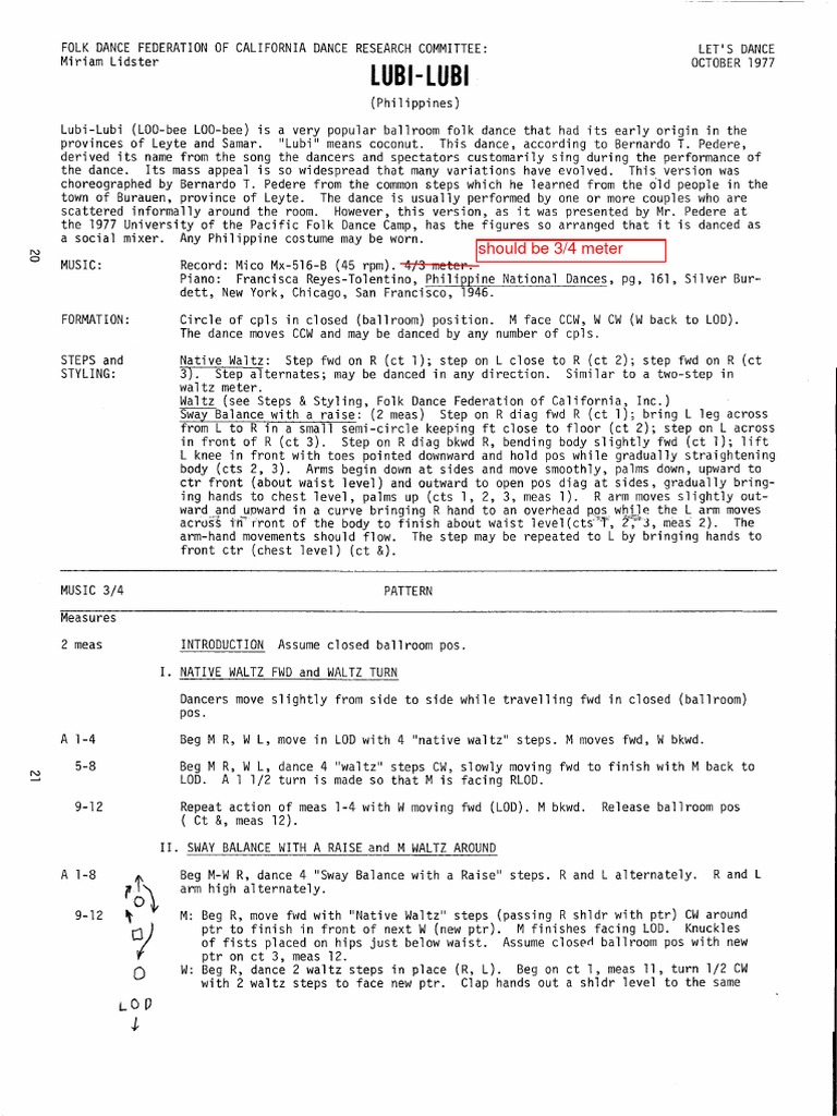 LUBI-LUBI (Philippine Folk Dance - Waray, Leyte) | PDF | Entertainment ...