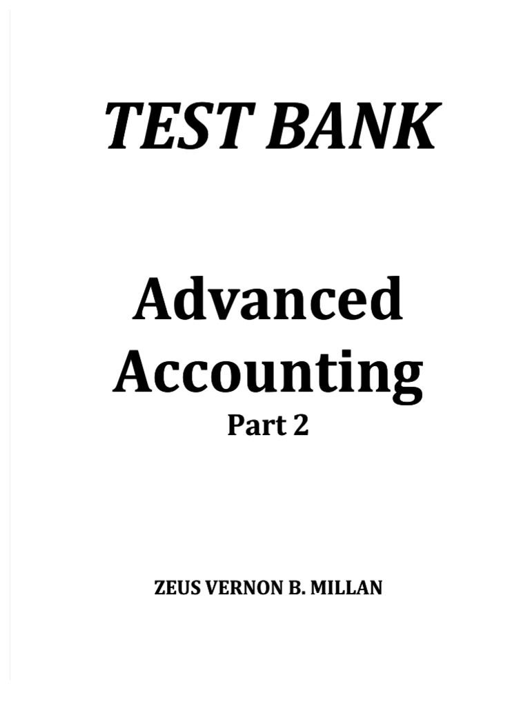 Test Bank Millan | PDF | Goodwill (Accounting) | Equity (Finance)