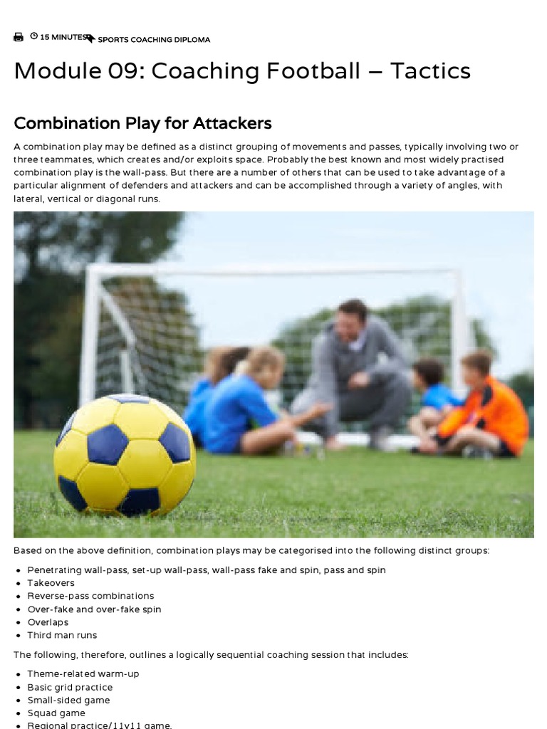 Football Tactics and Combination Play | PDF | Teams | Sports Rules And ...