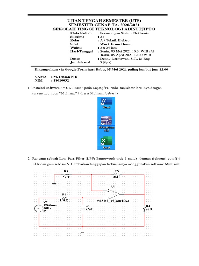 M. Ichsan N R - UTS PSE | PDF