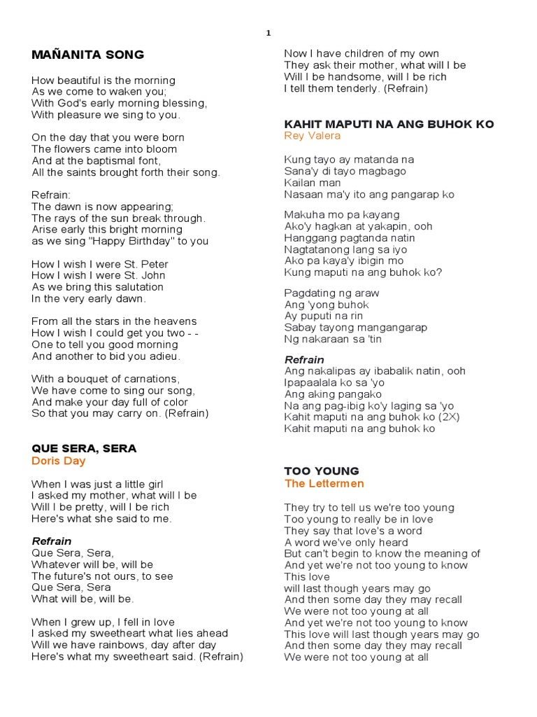 Kahit Maputi Na Ang Buhok Ko | PDF