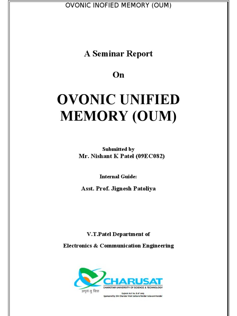 Ovonic Unified Memory | Download Free PDF | Random Access Memory | Cmos