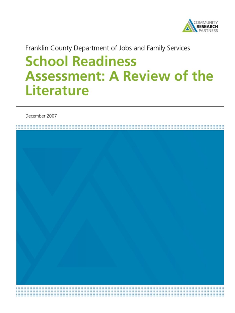 School Readiness Assessment | PDF | Educational Assessment | Validity ...