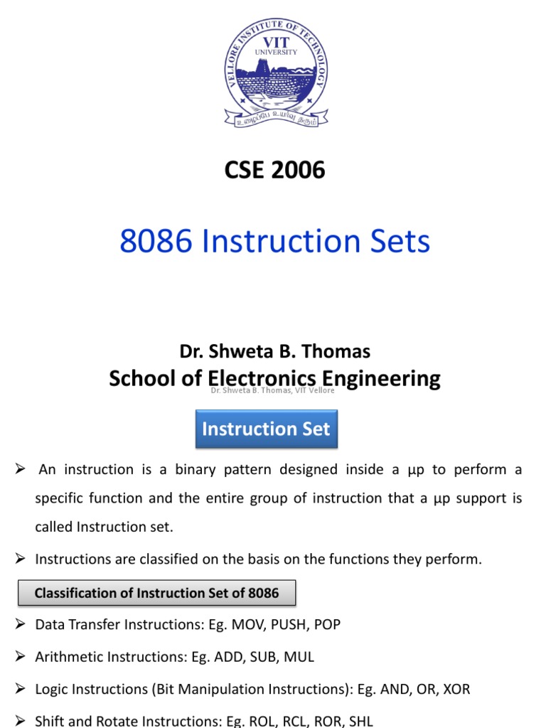 FALLSEM2021-22 CSE2006 ETH VL2021220104015 Reference Material I 02-09-2021 Module 1 8086 ...