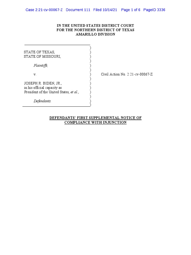 DHS Update On Compliance With Court Order | PDF | Justice | Crime ...