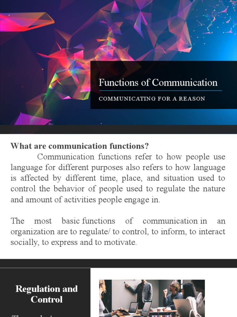 Functions of Communication | PDF | Nonverbal Communication | Communication