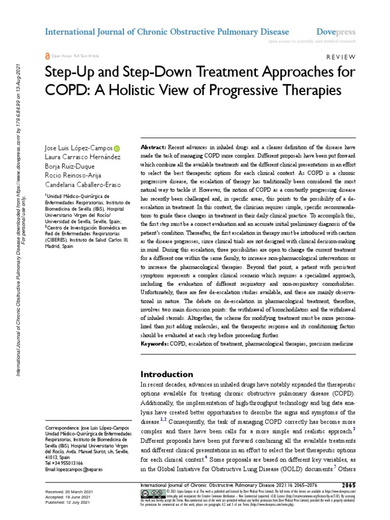 Step Up and Step Down Treatment Approaches For COPD A Holistic View ...