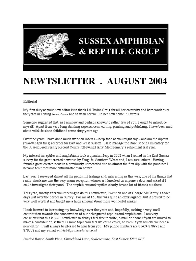 Newts Letter 36 Summer 2004 | PDF | Crocodile | Nature